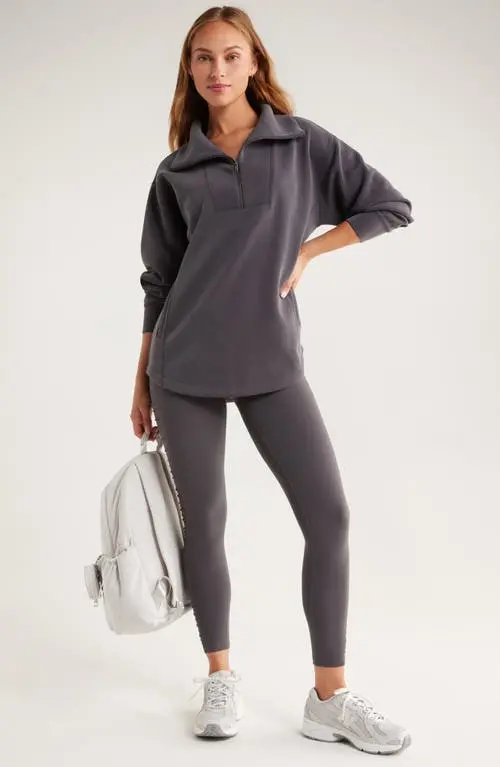 Zella Ultra Soft Half Zip Tunic - Grey Forged - 30% Off | Editorialist